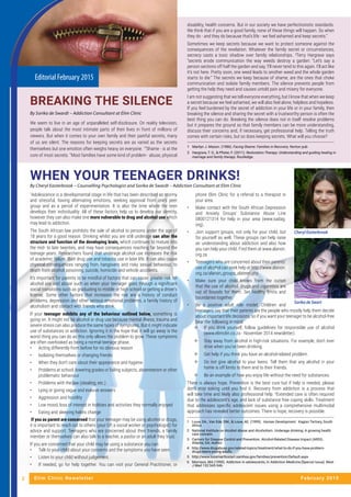 Elim Clinic Newsletter final - Feb15 | PDF | Substance Abuse | Diseases and Conditions