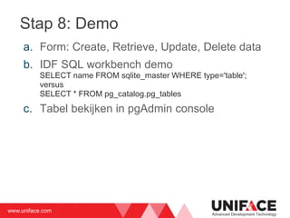 Uniface 9.7 en PostgreSQL | PPTX