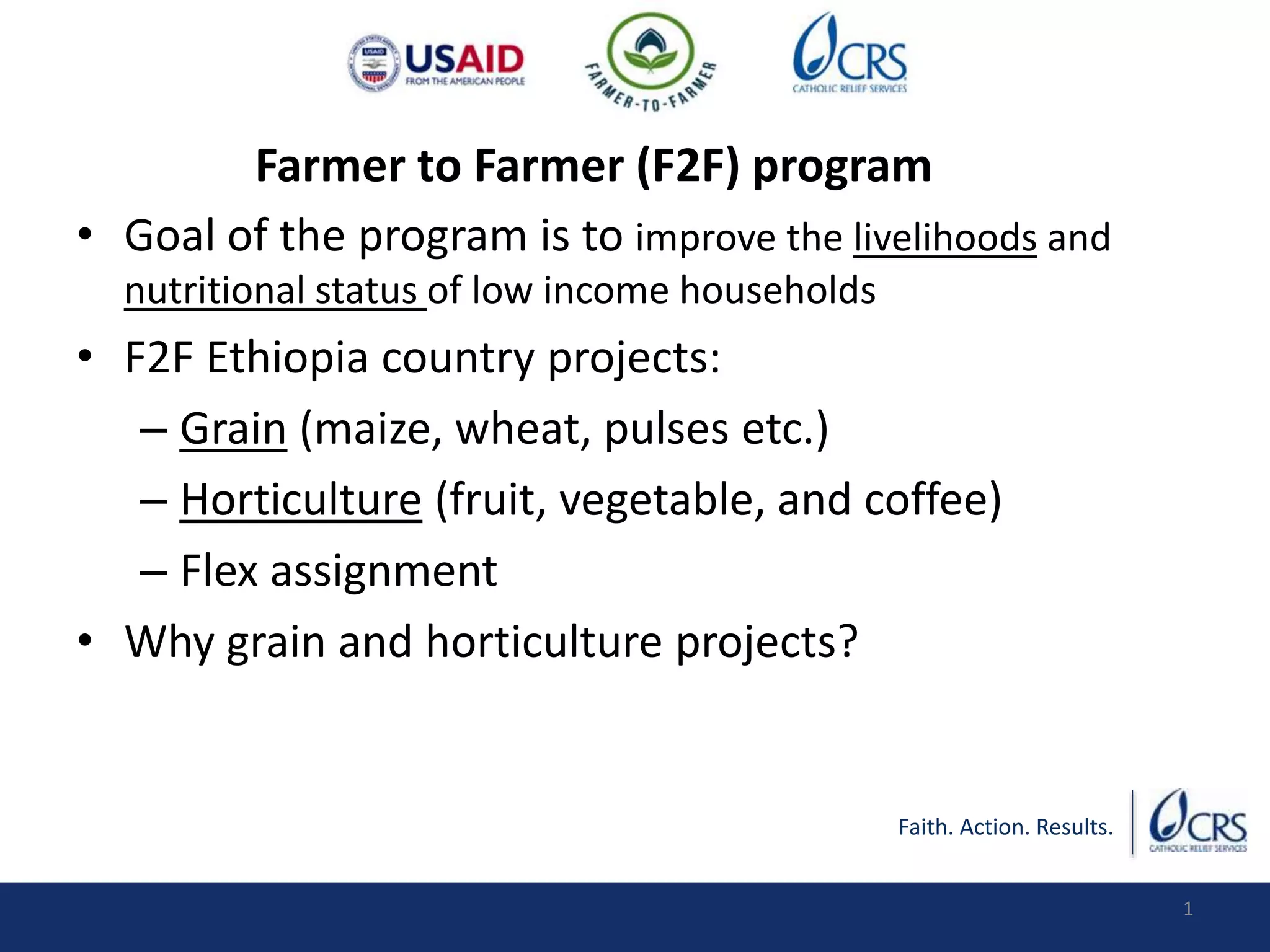 F2F program Ethiopia | PPTX