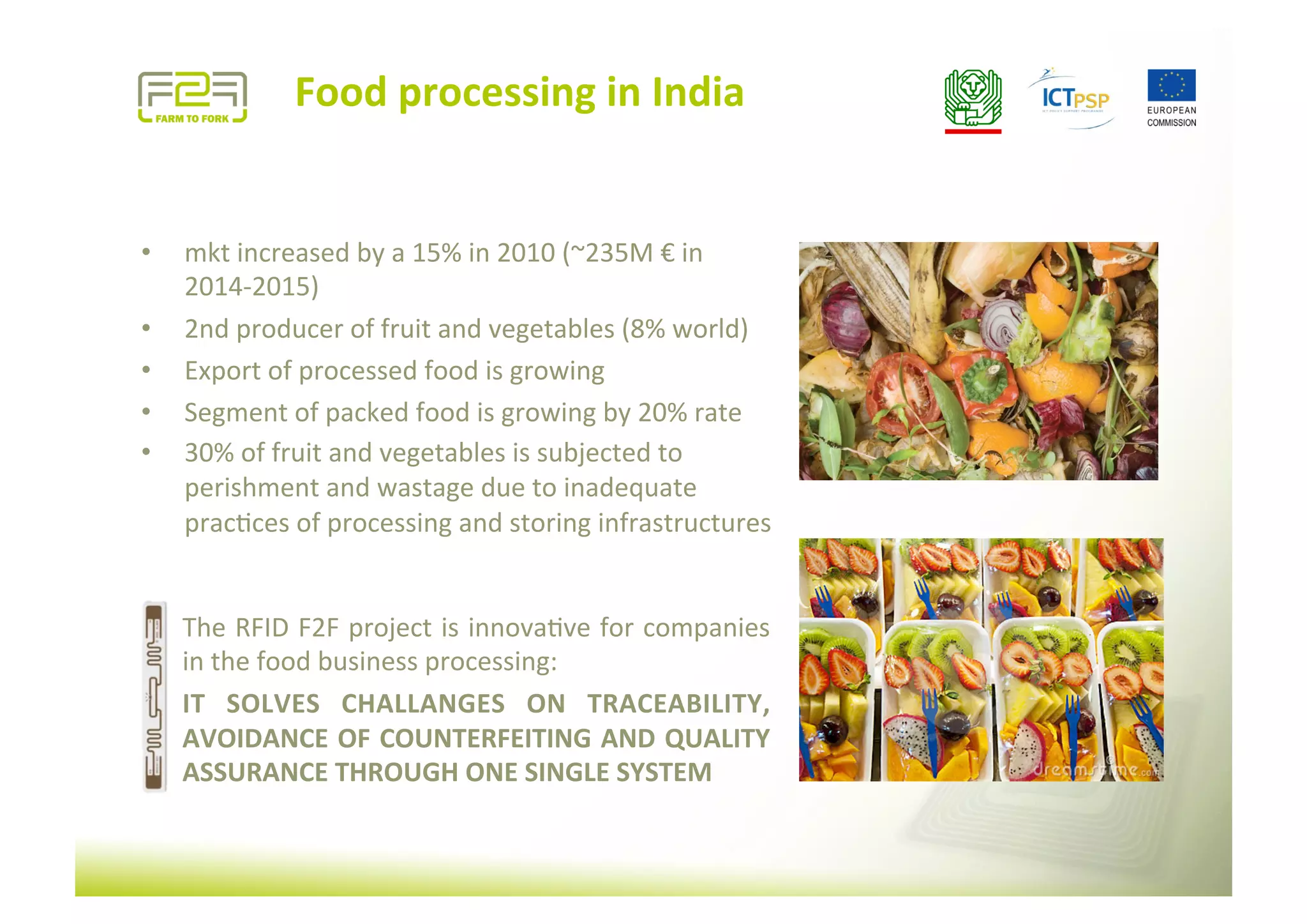 RFID from Farm to Fork 28 September 2011 IIBC, Pune