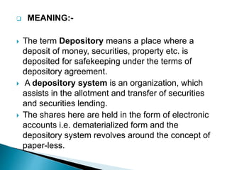 Depository System | PPT