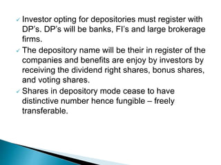 Depository System | PPT