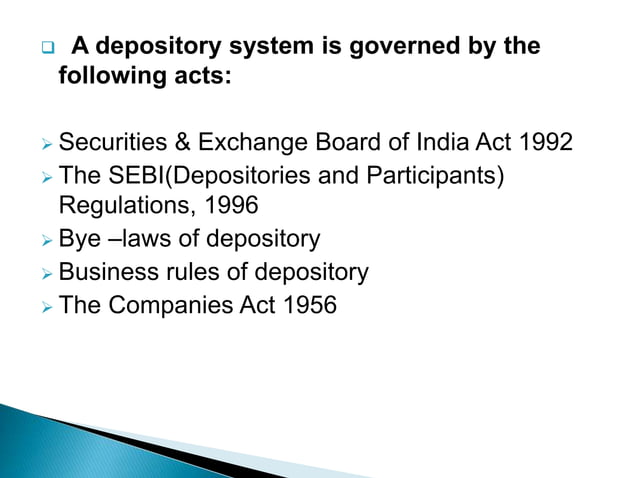 Depository System | PPT
