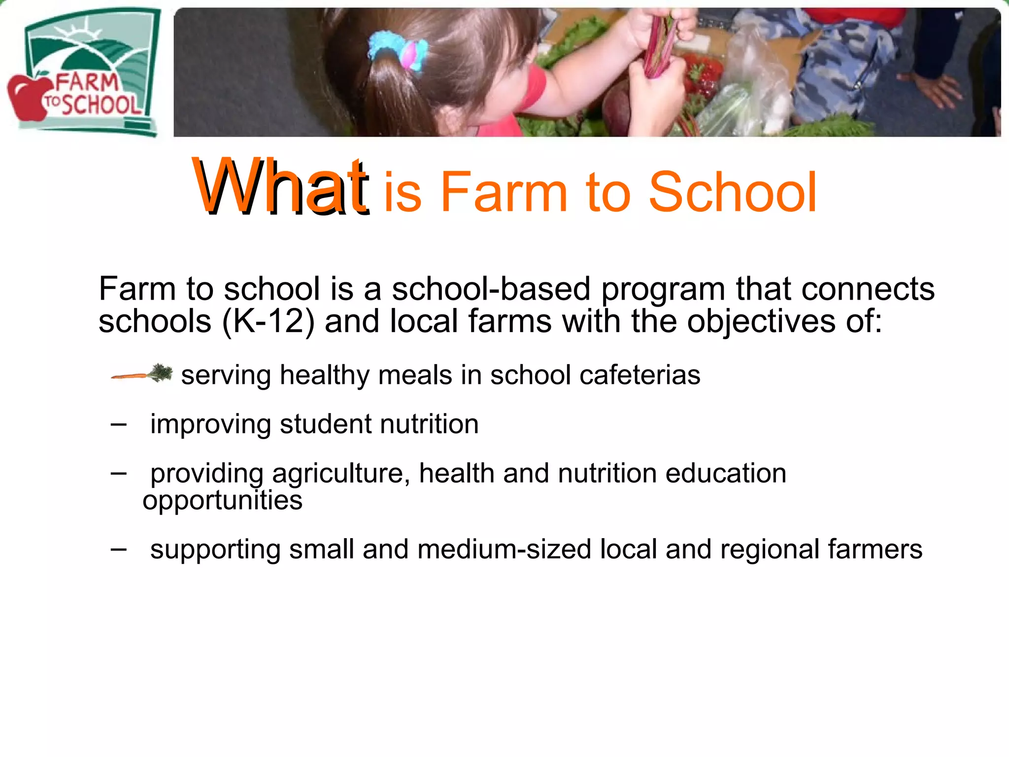 Farm to School Farming Presentation | PPT
