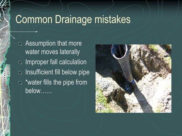 F3 Subsoil drainage and installation | PPTX