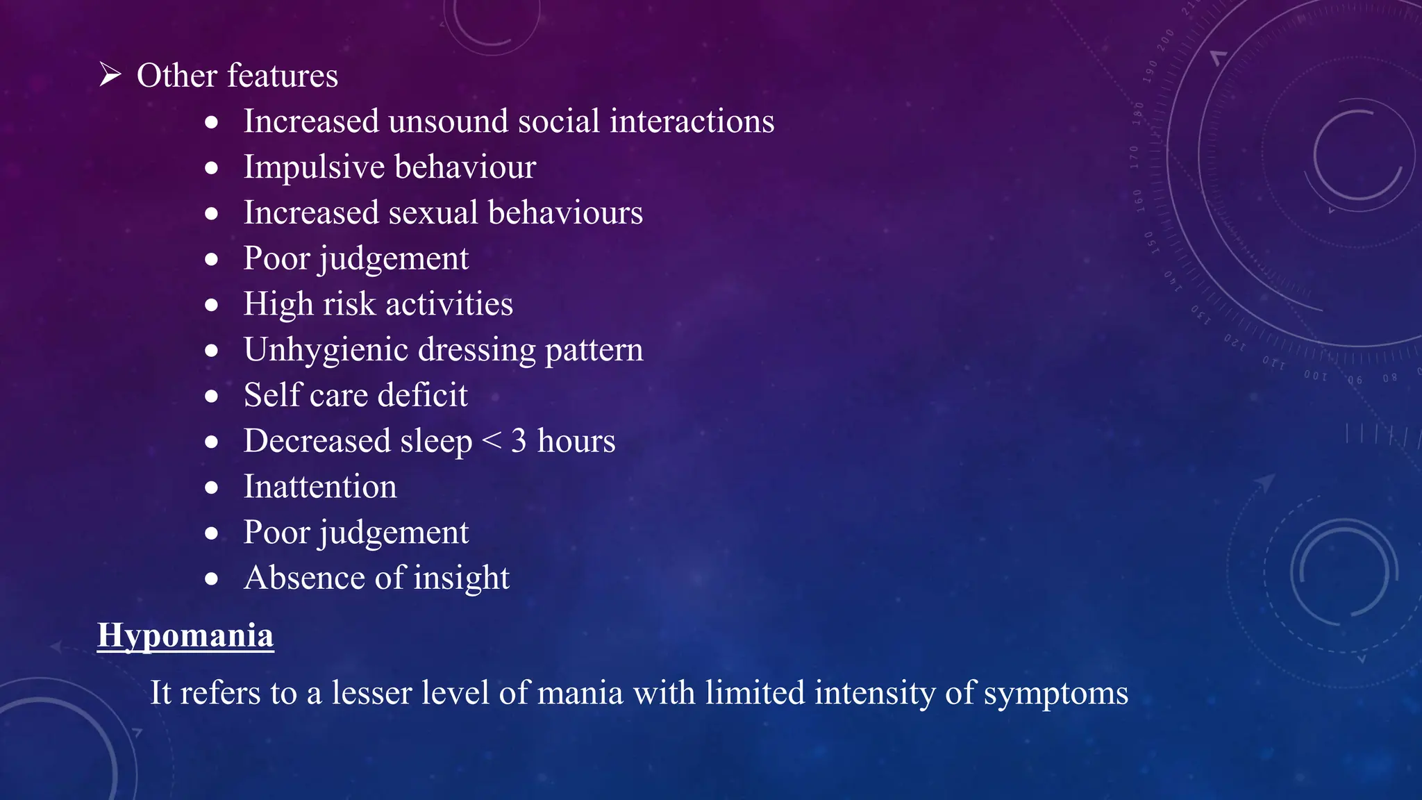 Bipolar affective disorder, current episode hypomanic F31.1: Bipolar ...