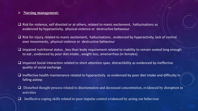 Bipolar affective disorder, current episode hypomanic F31.1: Bipolar ...
