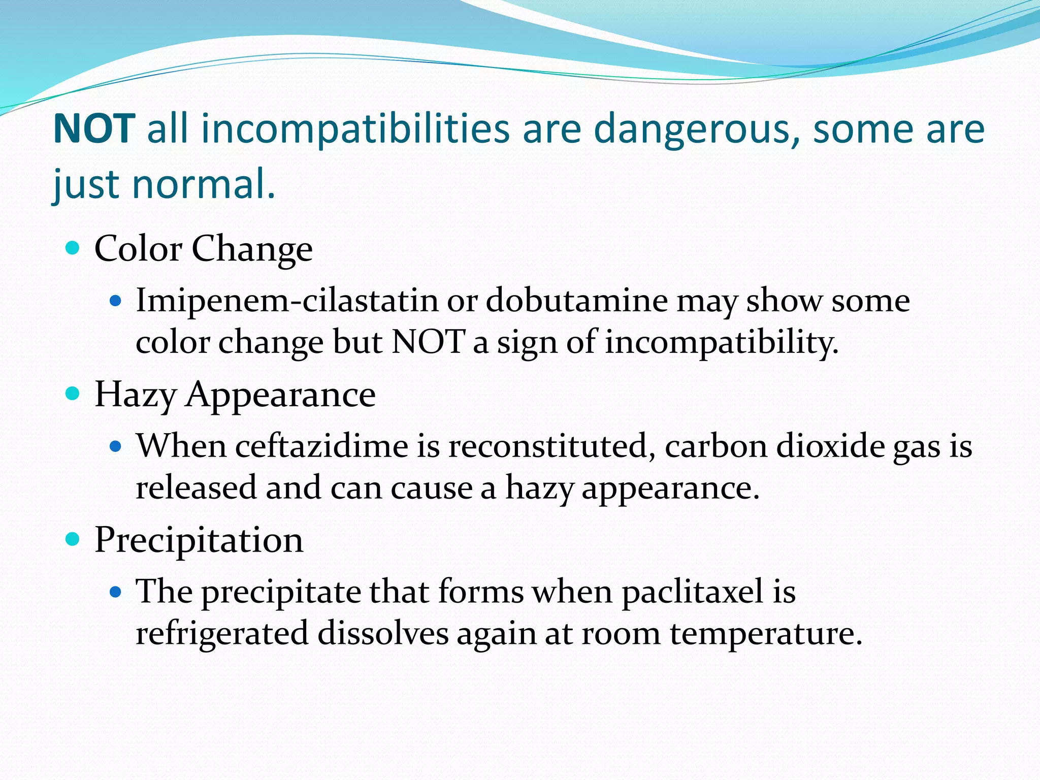 IV Drug Incompatibilities | PPTX