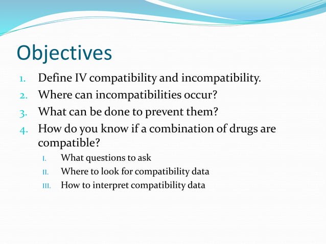 IV Drug Incompatibilities | PPTX