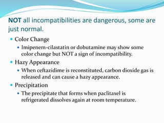 IV Drug Incompatibilities | PPTX