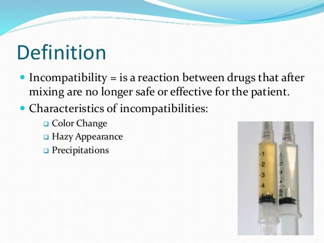 IV Drug Incompatibilities