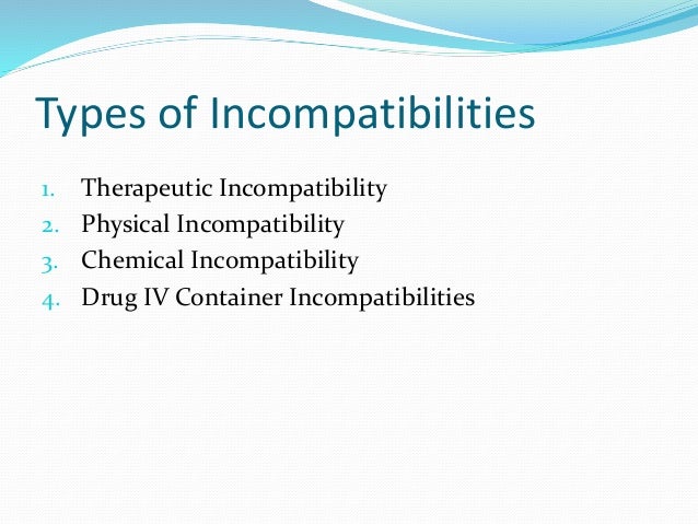 IV Drug Incompatibilities