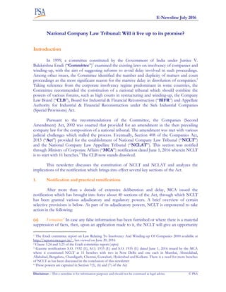 NCLT- Will it live up to its promise | PDF