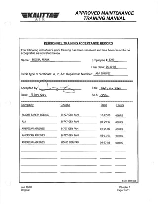 training records | PDF