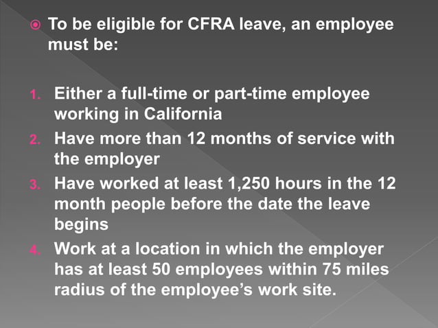 California Family Rights Act | PPT