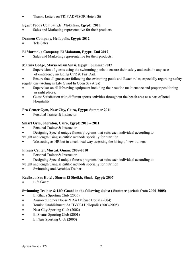 Ayman Fouad CV | PDF