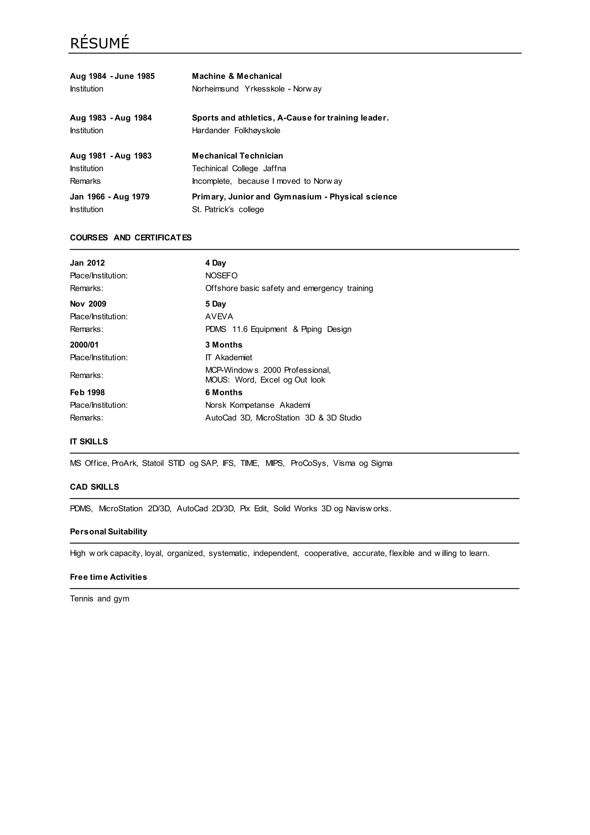 Lawrence CV på English 2 | DOCX | Business | Business and Finance