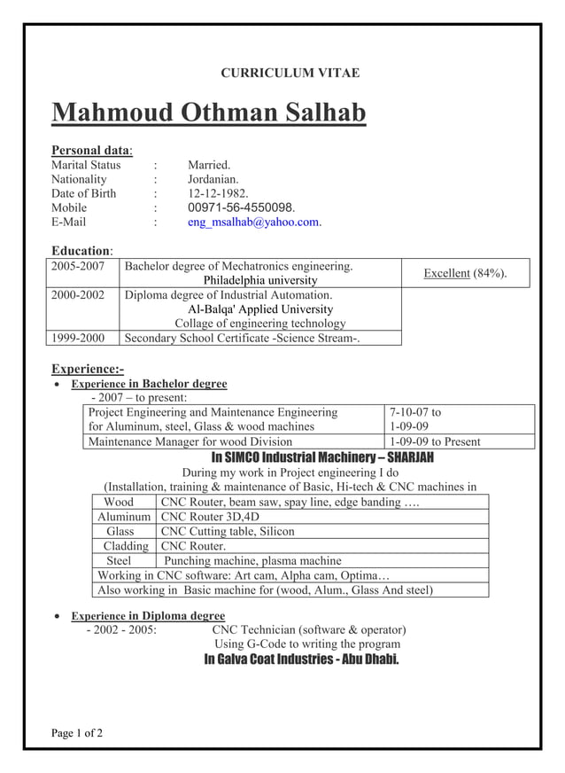 CURRICULUM VITAE | PDF