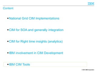 IBM Support for CIM and the Common Grid Model Exchange Standard | PDF