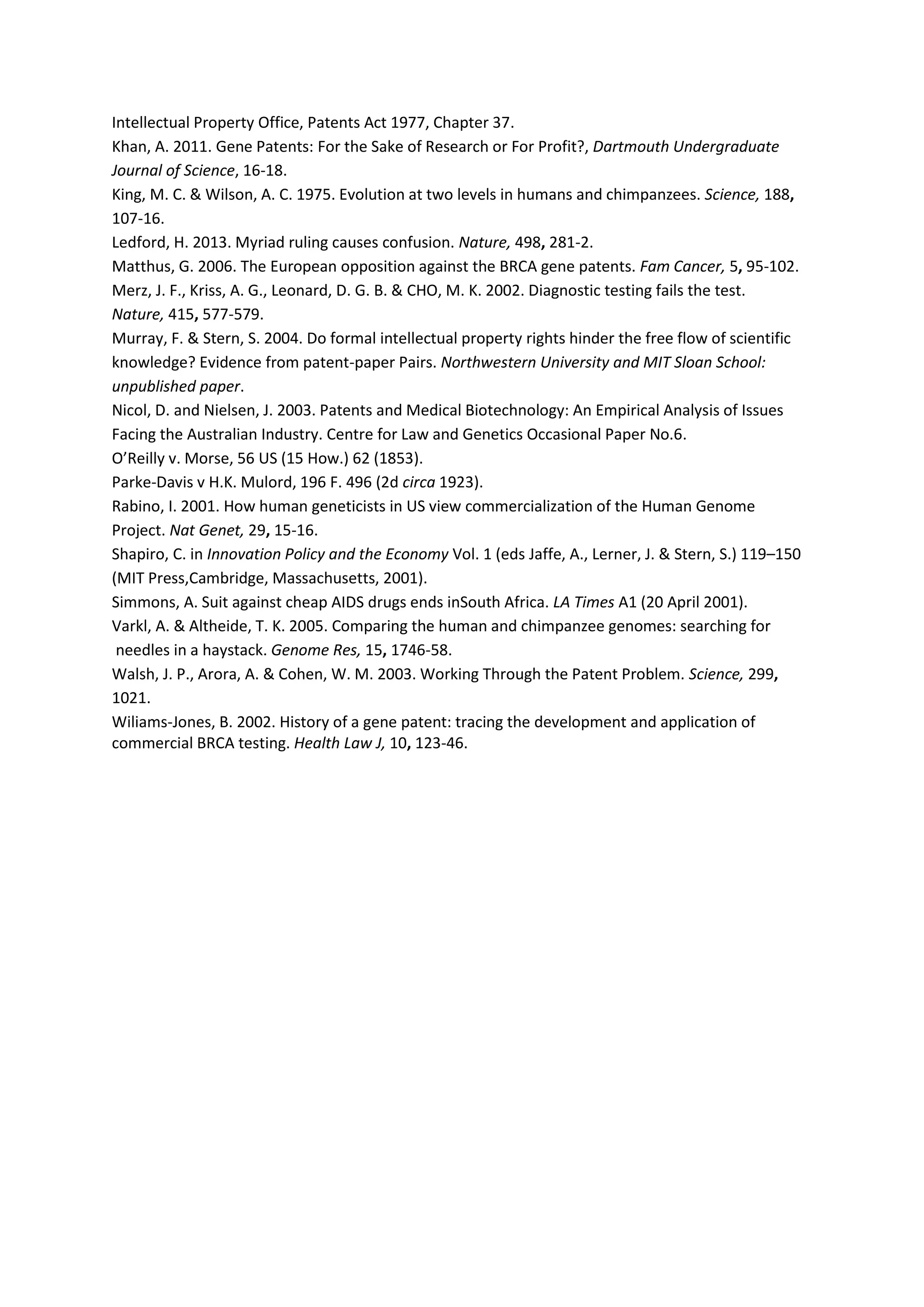 Ethical Issues Surrounding Patenting of Human Genes and the Development ...