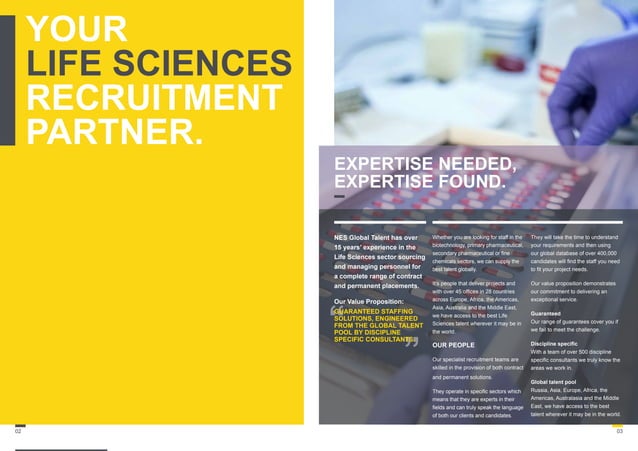 NES Global Talent - Life Sciences Brochure | PDF