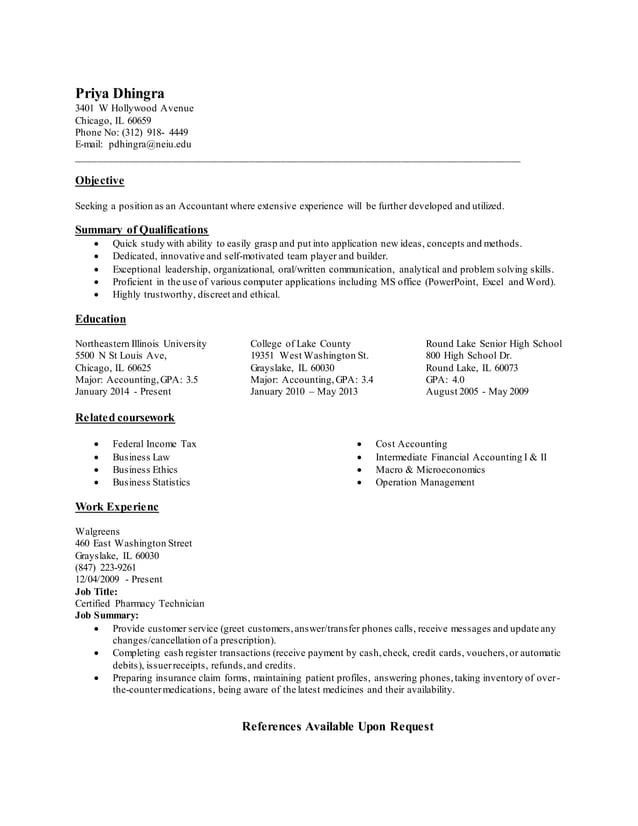 Priya Dhingra Resume P | PDF