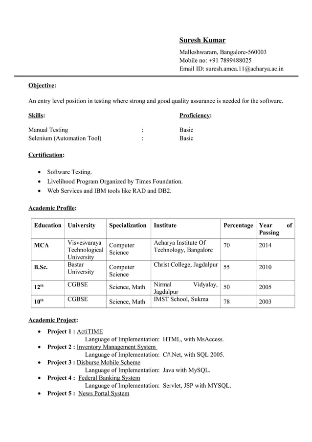 Suresh_Resume | DOC | Computer Software and Applications | Computing