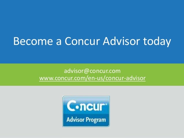 Concur introduction and overviews - short version (1)