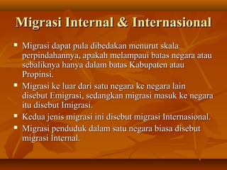 Migrasi Penduduk | PPT