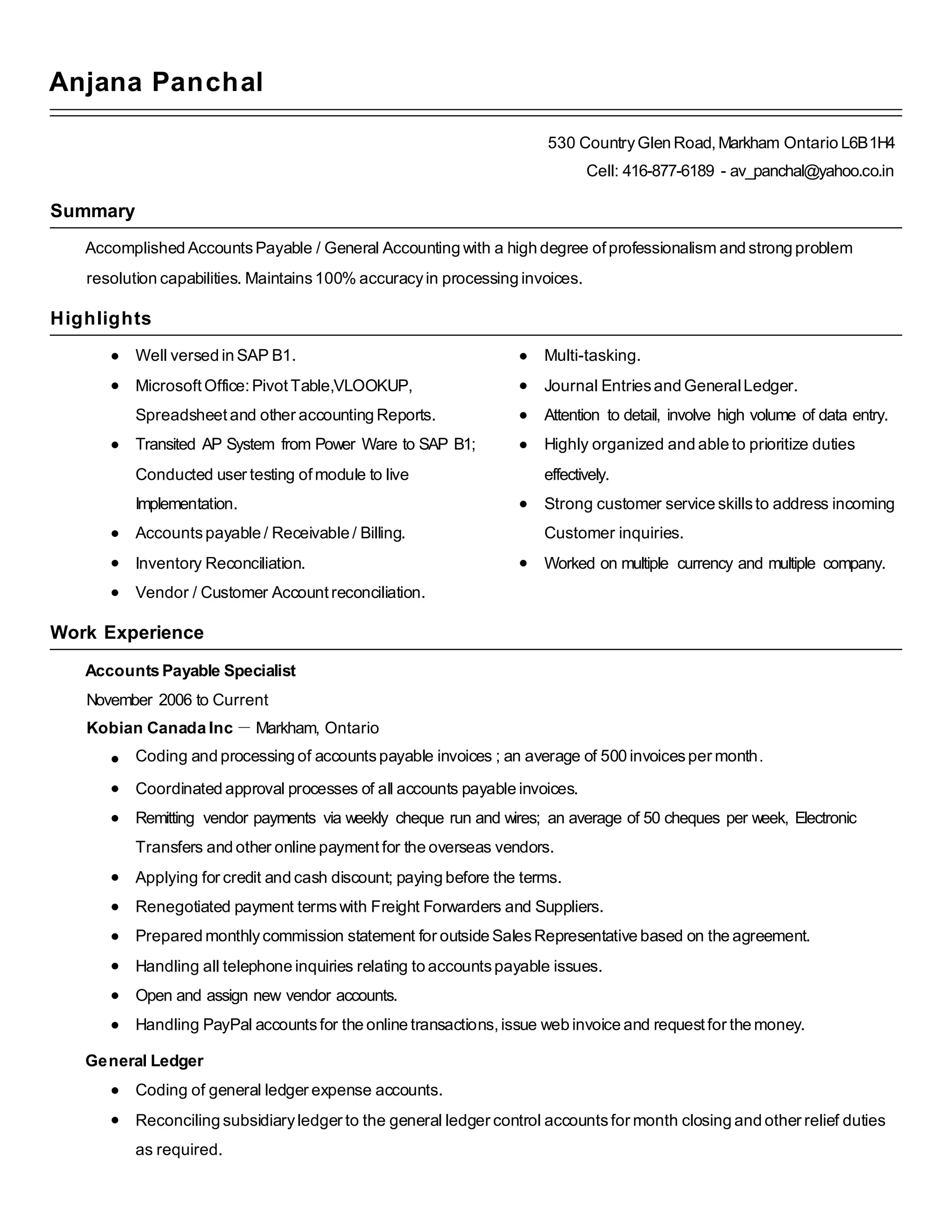 Anjana Panchal Resume 3 | PDF