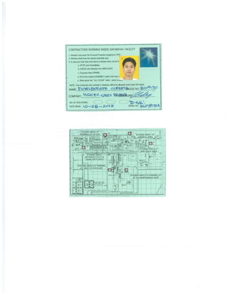 SAFANIYAH Safety Orientation Card#2 | PDF