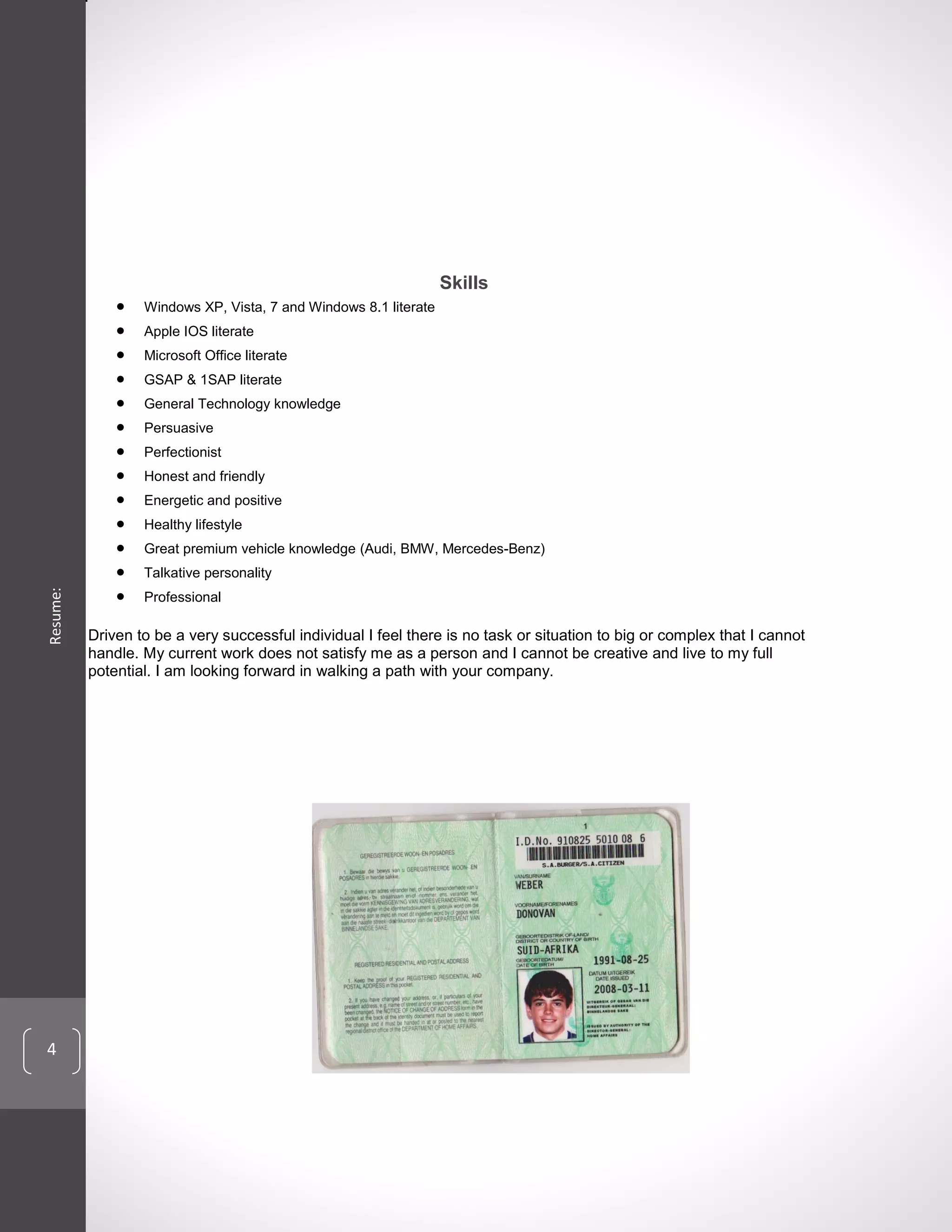 D Weber Resume | PDF