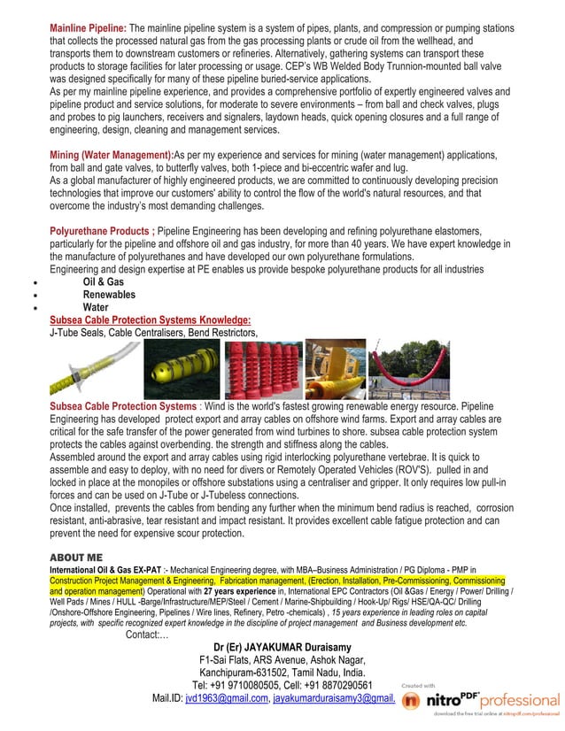 27 YrsExp-EPC-Industry for Pipelines Exp.Doc