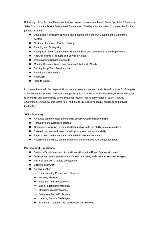 Resume_KPI_VM | DOC | Sales | Business