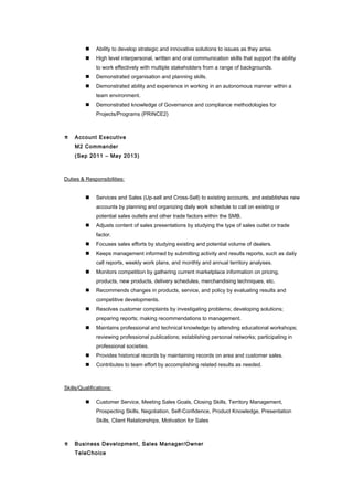 Resume_KPI_VM | DOC | Sales | Business