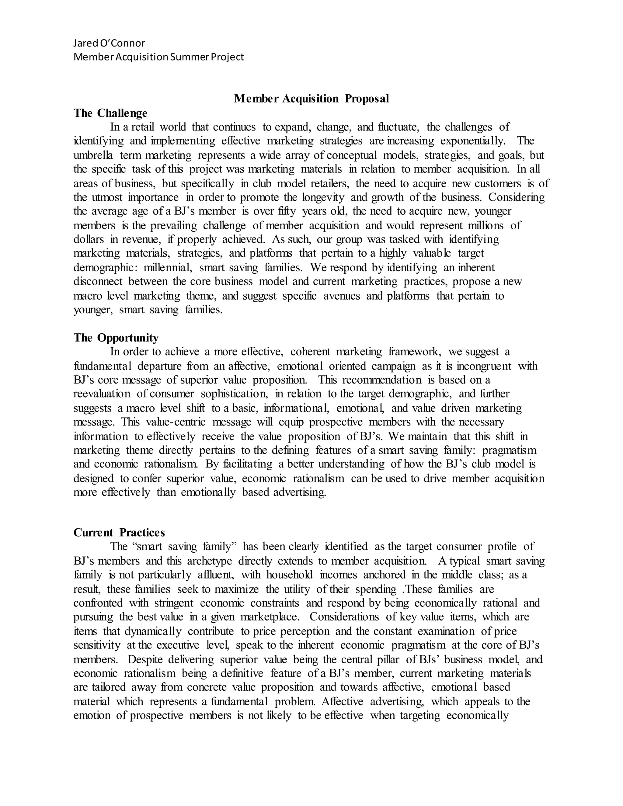 Member Acquisition Proposal | DOCX