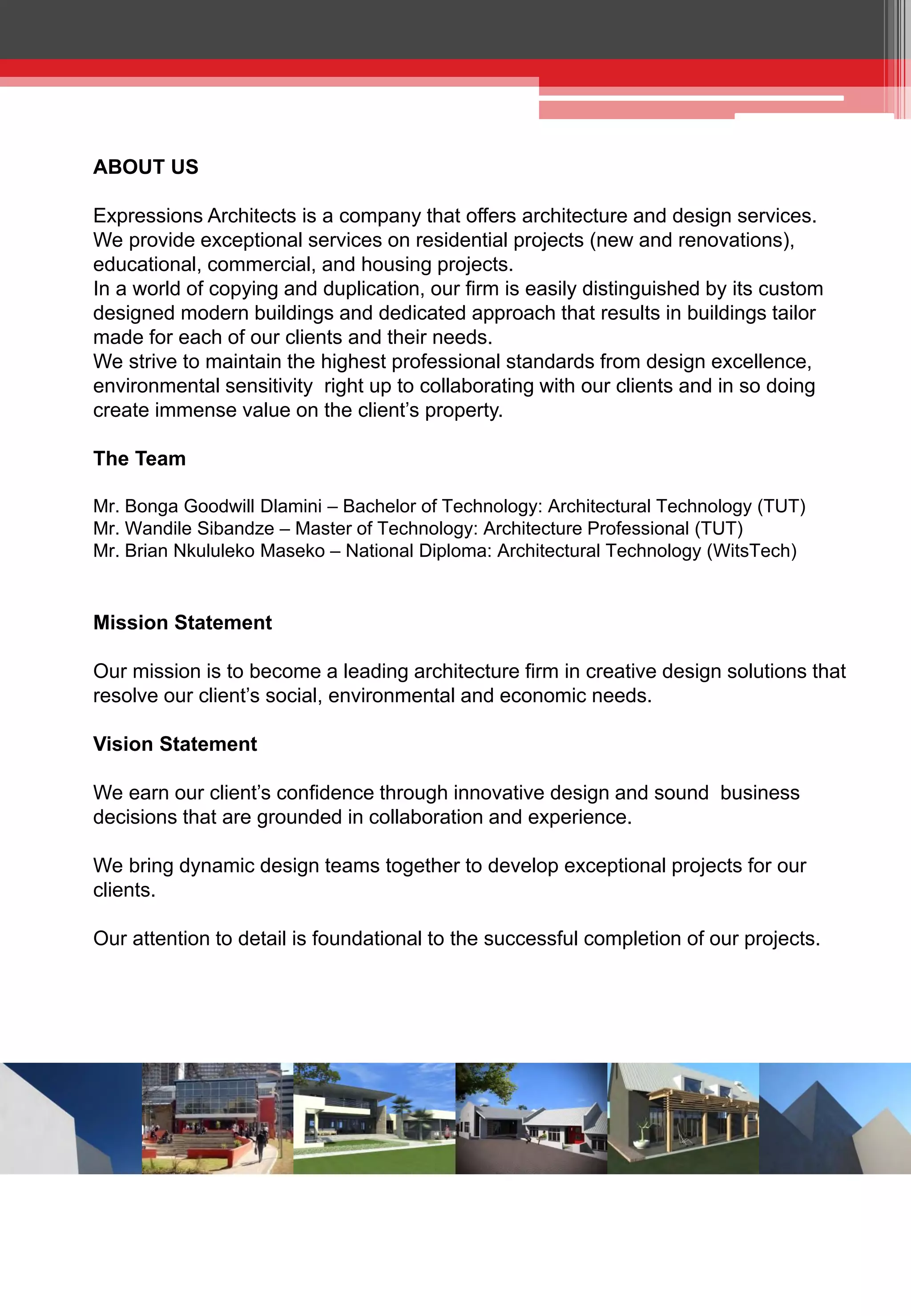 Expressions Architects PROFILE 2015 online | PDF