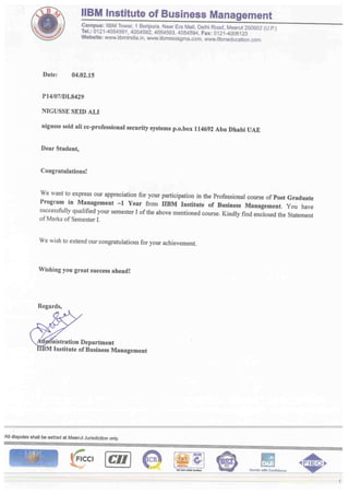 MBA- MARK SHEET 1 | PDF