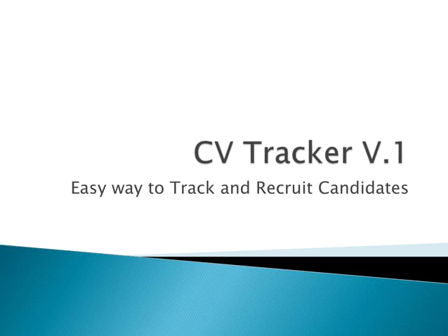 CV Tracker V.1 | PPT