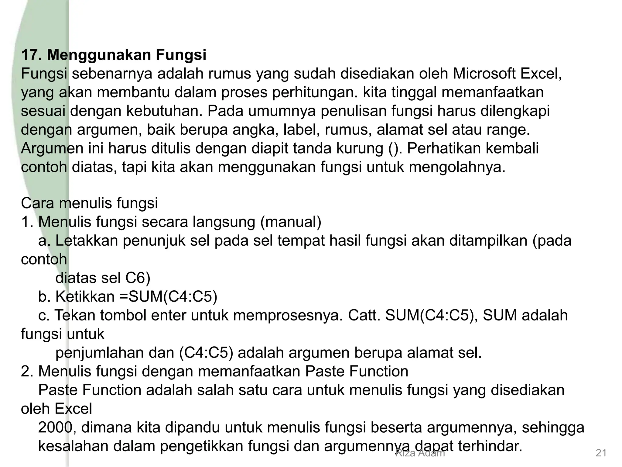 Perangkat lunak komputer operasi perhitungan data | PPT
