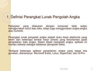 Perangkat lunak komputer operasi perhitungan data | PPT