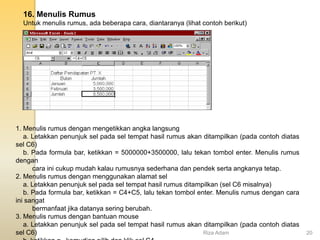 Perangkat lunak komputer operasi perhitungan data | PPT