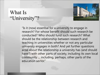 What Is "University"? | PPT