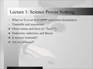 Science Proves Nothing | PPT | Physics | Science
