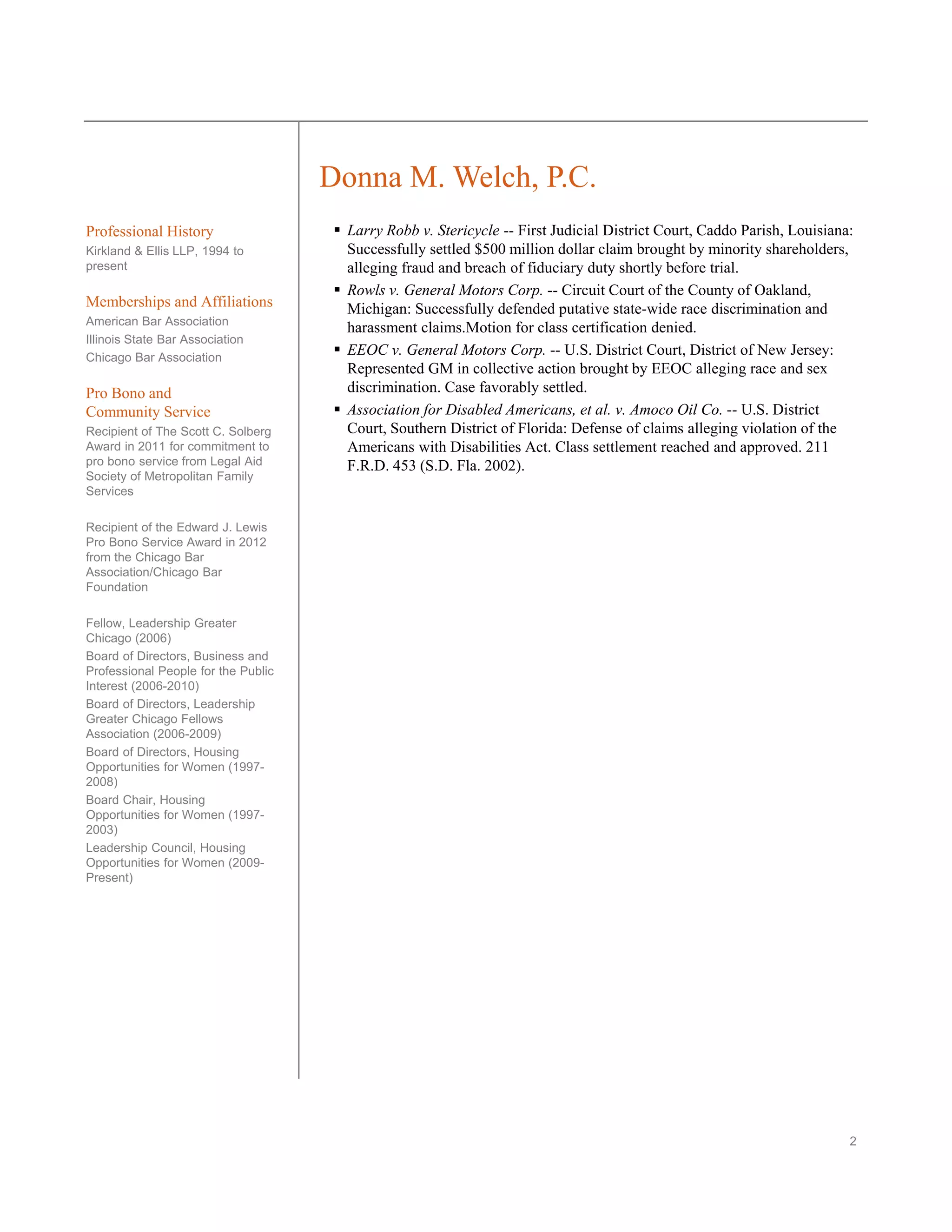 RESUME - Welch, Donna CURRENT | PDF