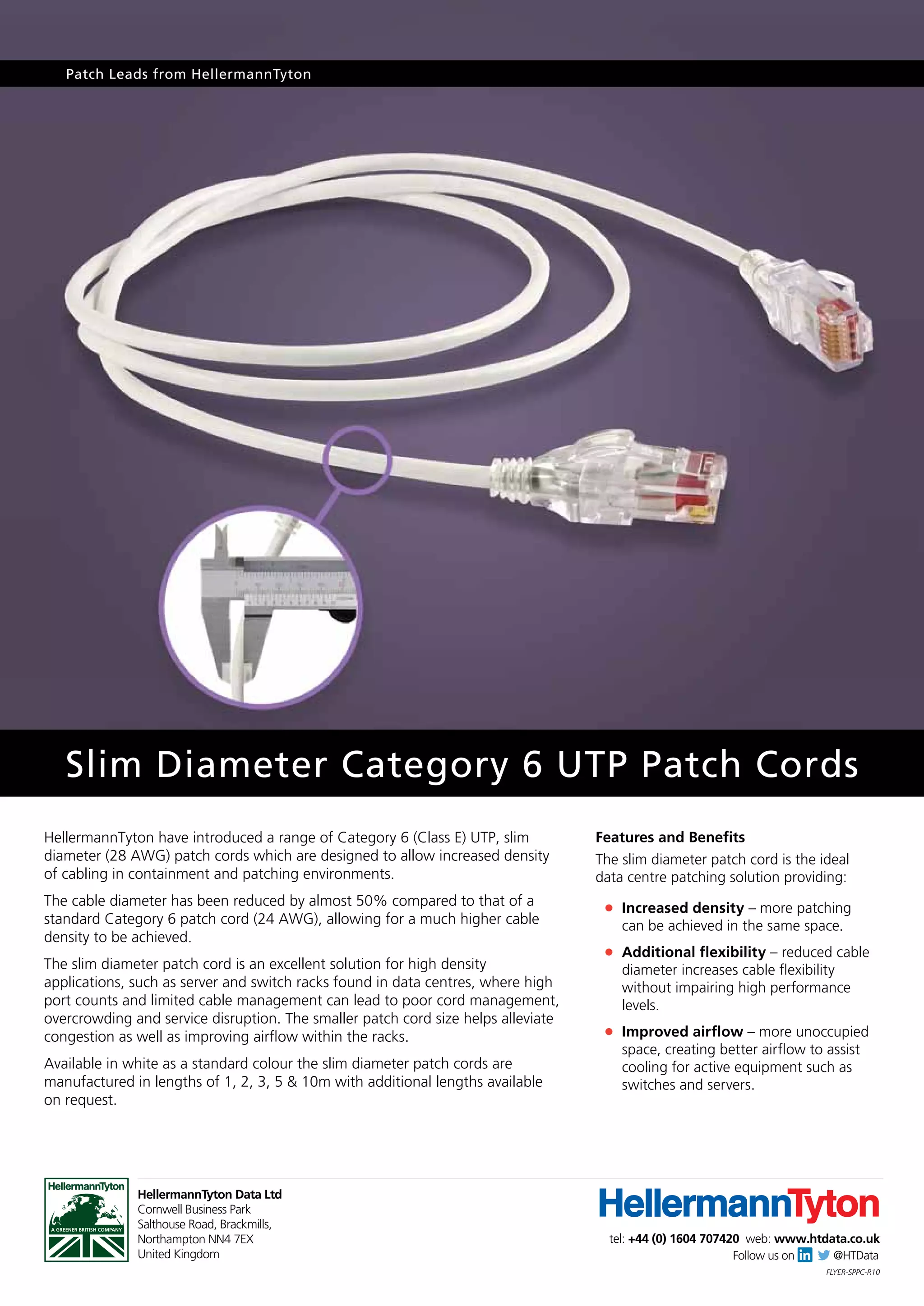 Slim Diameter Cat6 UTP Patch Cord | PDF