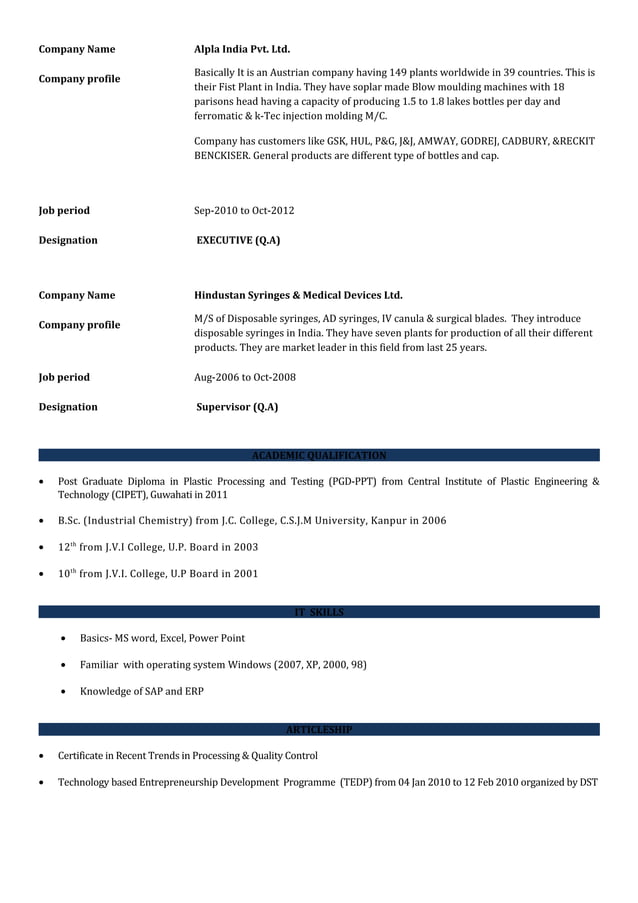 updated resume Punit | PDF