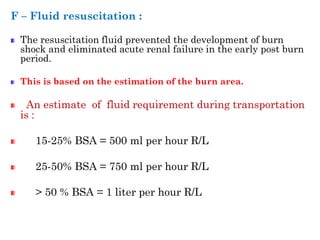 Initial Care of Burn patients | PPTX