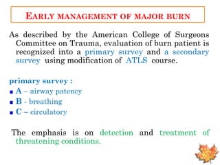 Initial Care of Burn patients | PPTX