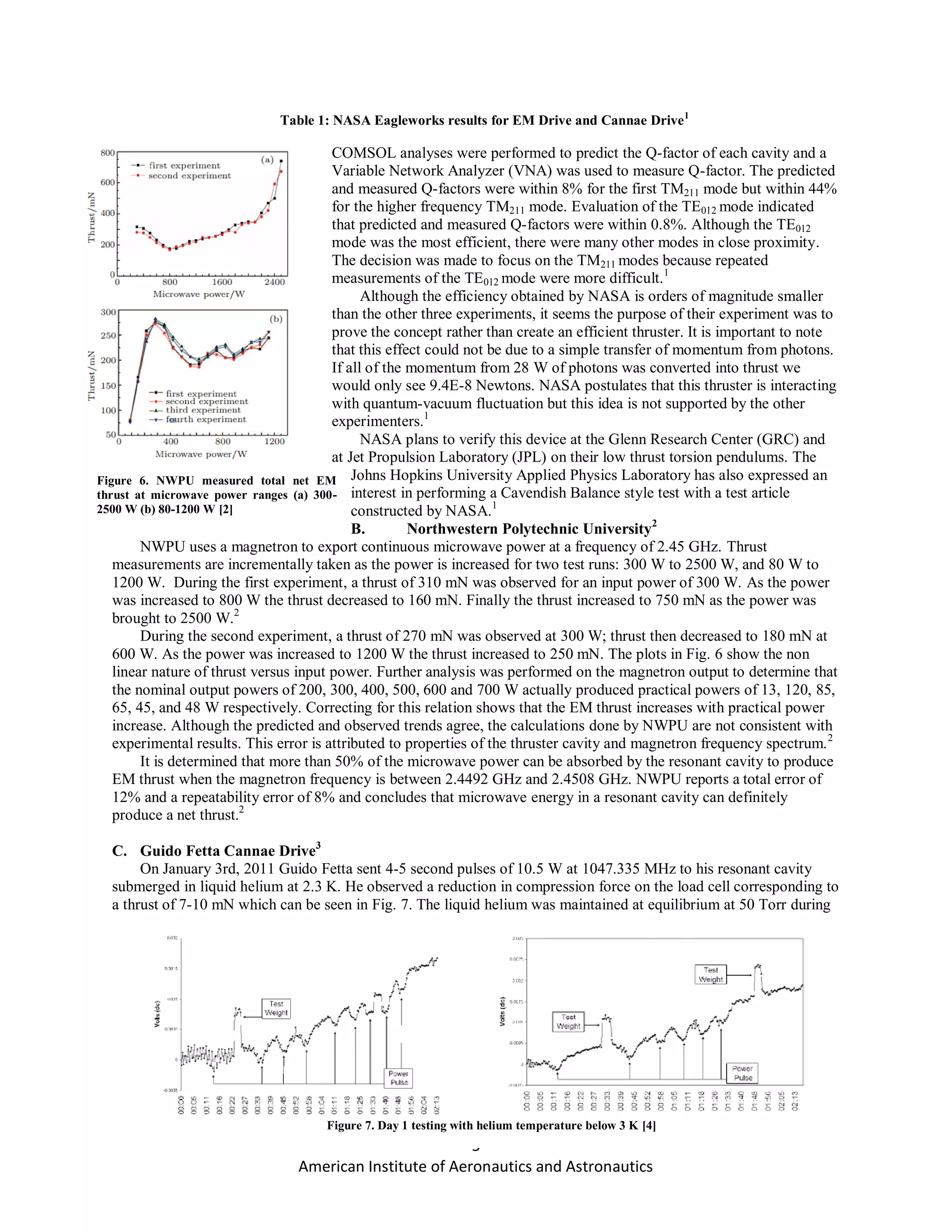 A. Investigation and Analysis of Anomalous Thrust Experiments | PDF
